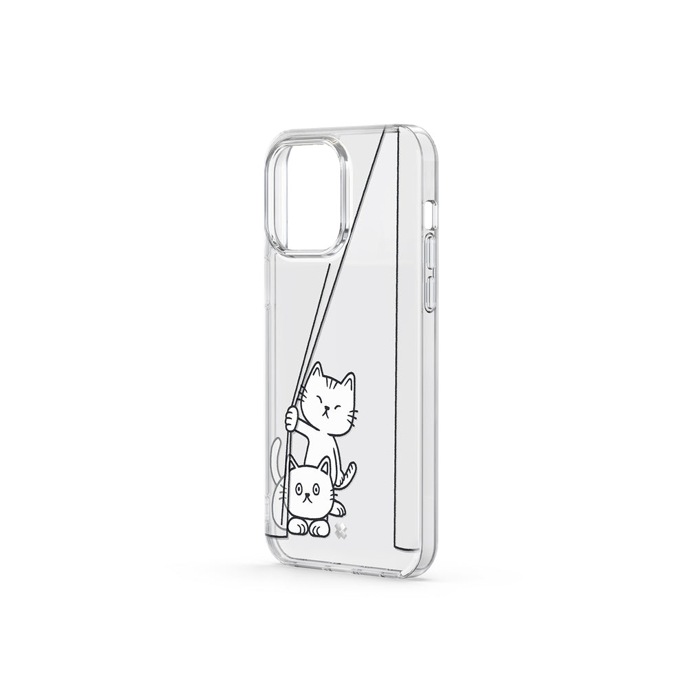 iPhone 14 Pro / Pro Max / 14 / 14 Plus Case: Cast Peeping Cat